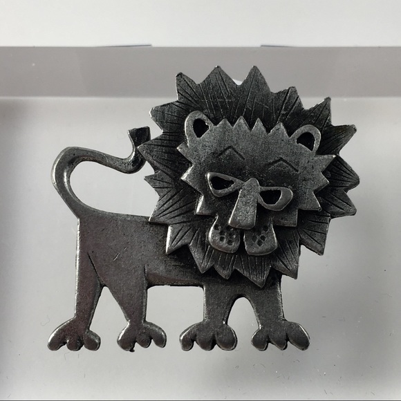 Metzke | Jewelry | Metzke Pewter Lion Pin Figural Signed Vintagr Gift ...